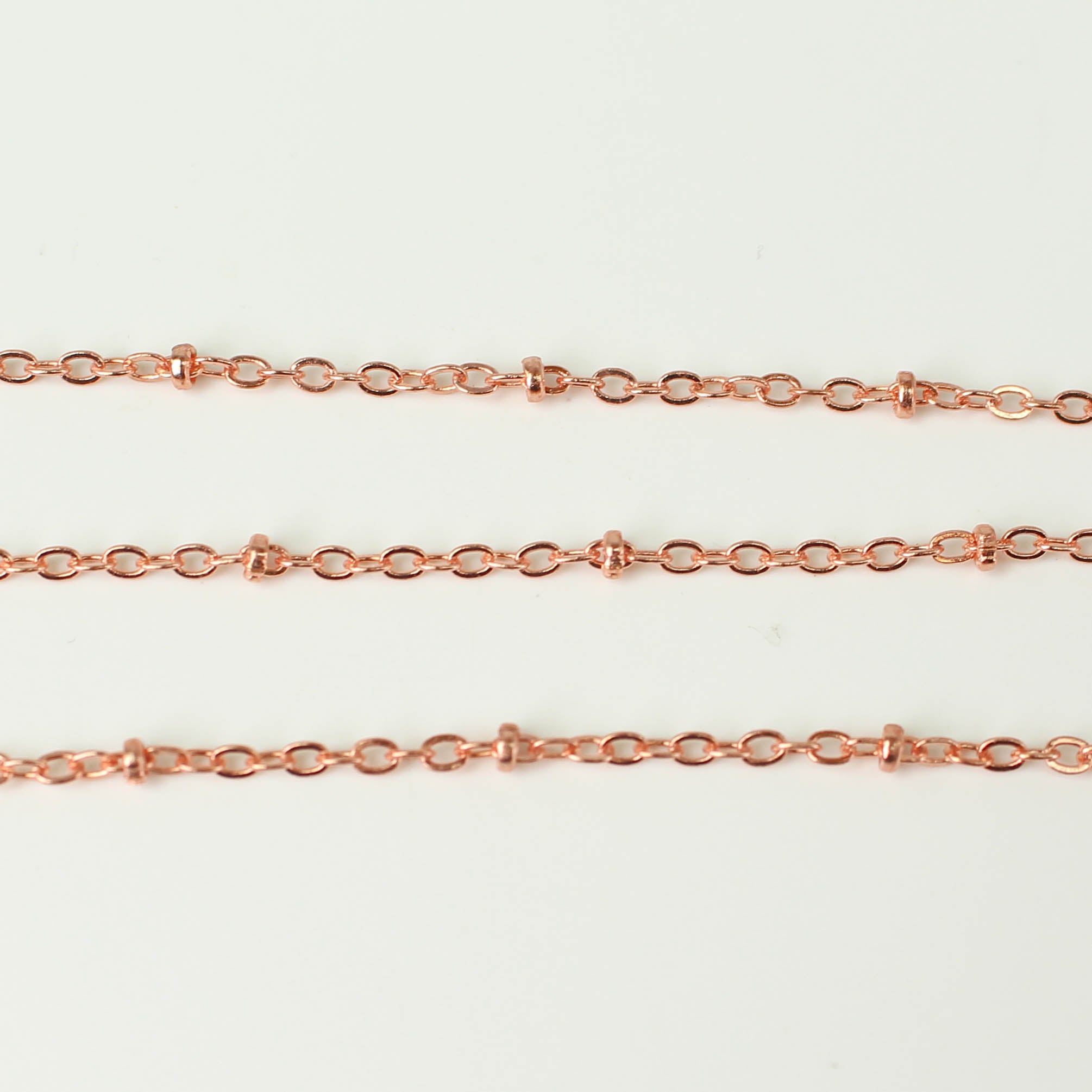 Bright Copper Ball Chain - Anti Tarnish Coated 3x1.7mm Soldered – gemplus24